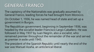 CAMBRIDGE AS HISTORY: SPANISH CIVIL WAR | PPTX