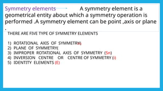 Symmetry Elements Group Theory By Vikram Seervi | PPT