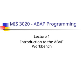 PptABAPoverview with all sample data with proper information s and examples.ppt | Databases ...