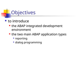 PptABAPoverview with all sample data with proper information s and ...
