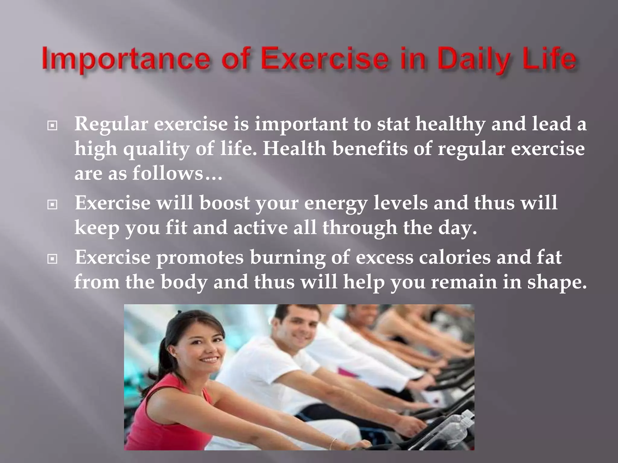 Ppt about exercise | PPTX