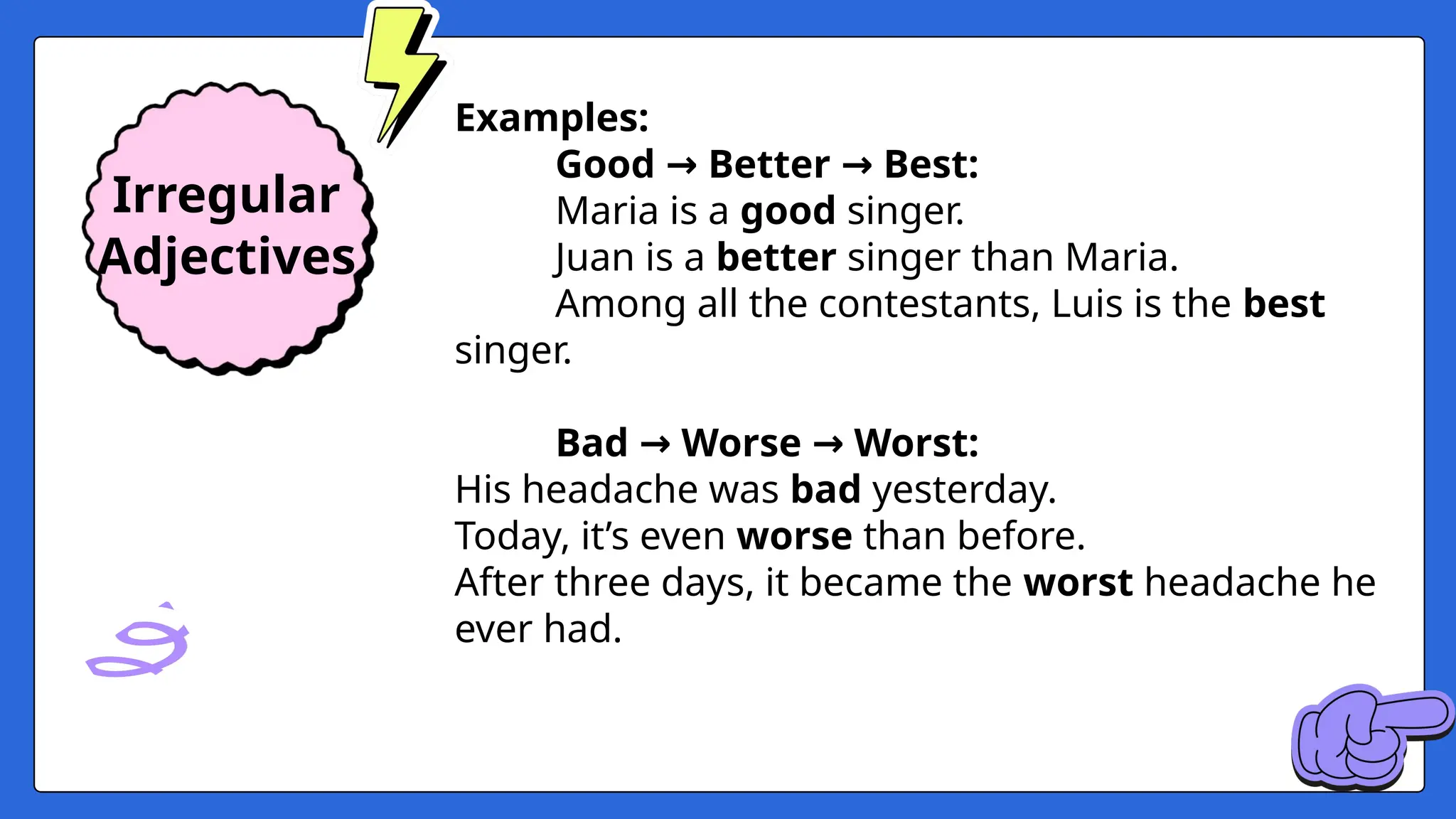 PPT about Regular And Irregular Adjectives.pptx