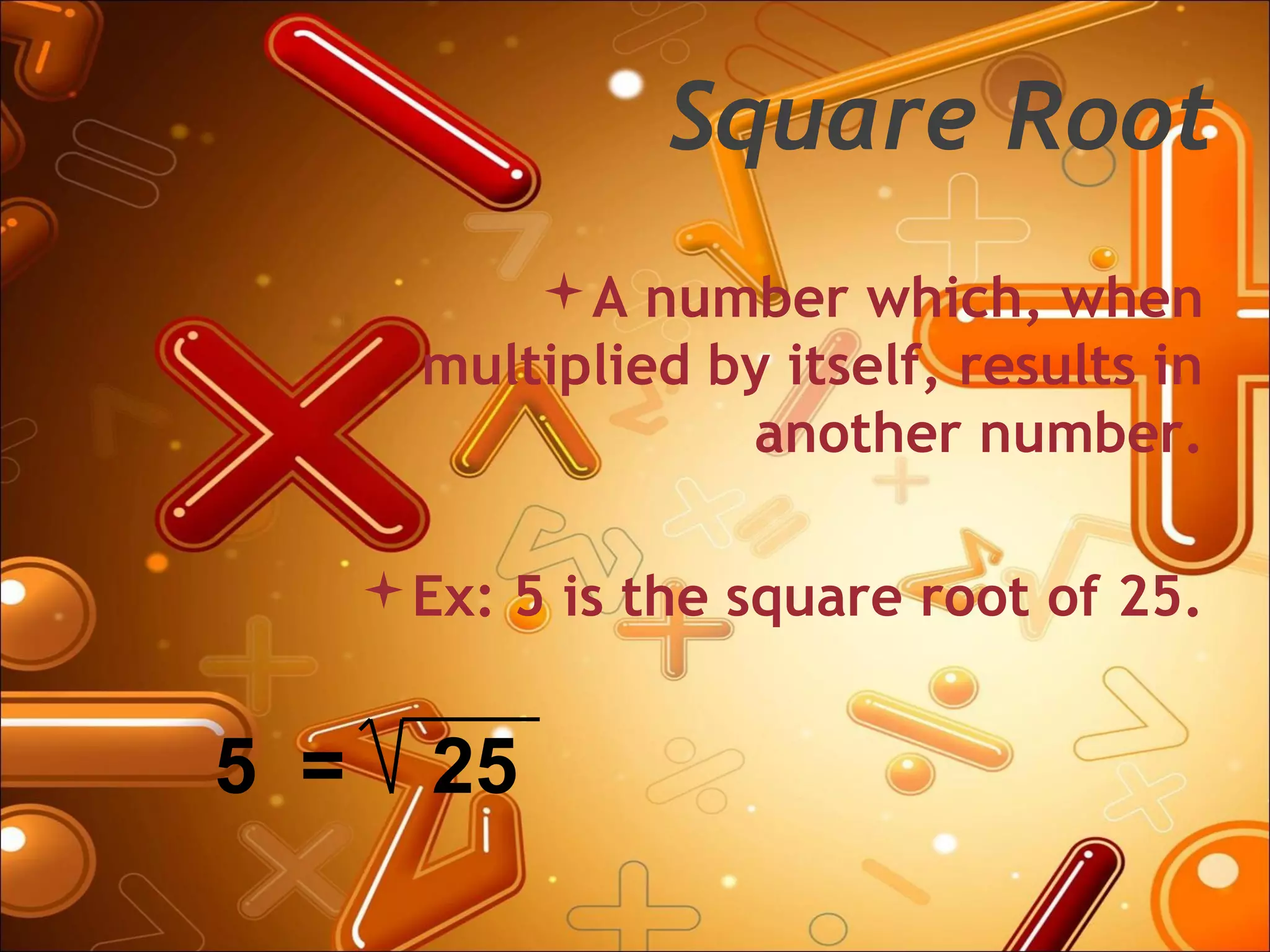 Ppt about theory of powers and roots | PPT