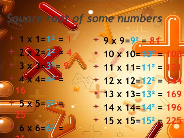 Ppt about theory of powers and roots | PPT