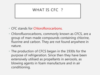 Afforestation and Clorofloro carbon CFCS | PPTX