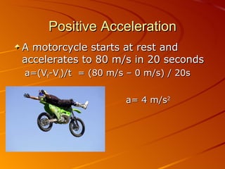 Positive Acceleration Examples