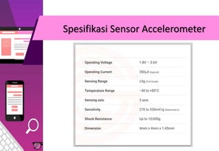 Accelerometer sensor dan aplikasi fisika | PPTX
