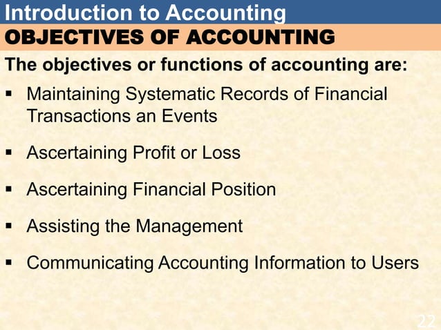 accounting introduction | PPT