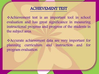 Ppt achievement test | PPTX