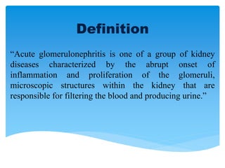 Ppt acute glomerulo nephritis | PPTX