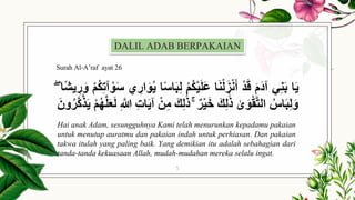 PPT Adab Berpakaian, Berhias, dan Perjalanan.pptx