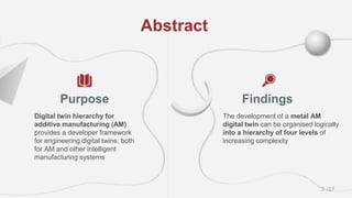 Paper sharing_A digital twin hierarchy for metal additive manufacturing ...