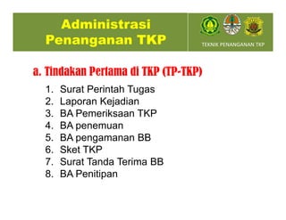 ADMINISTRASI TEMPAT KEJADIAN PERKARA (TKP) KEHUTANAN | PDF