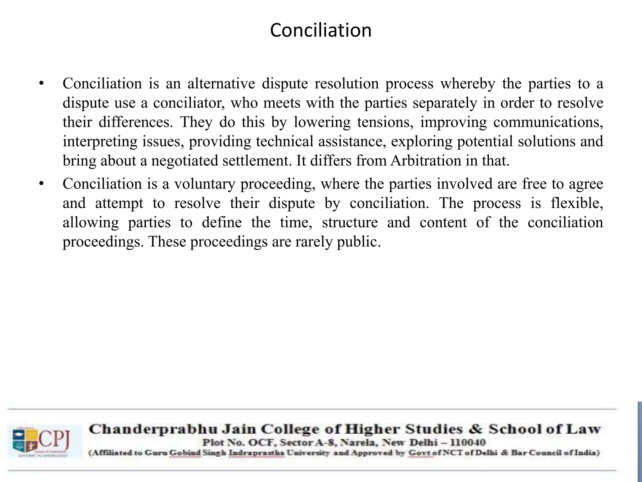 Alternative Dispute Resolution (ADR) [LLB -309] | PPTX