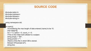 ONLINE STUDENT MANAGEMENT SYSTEM | PPTX