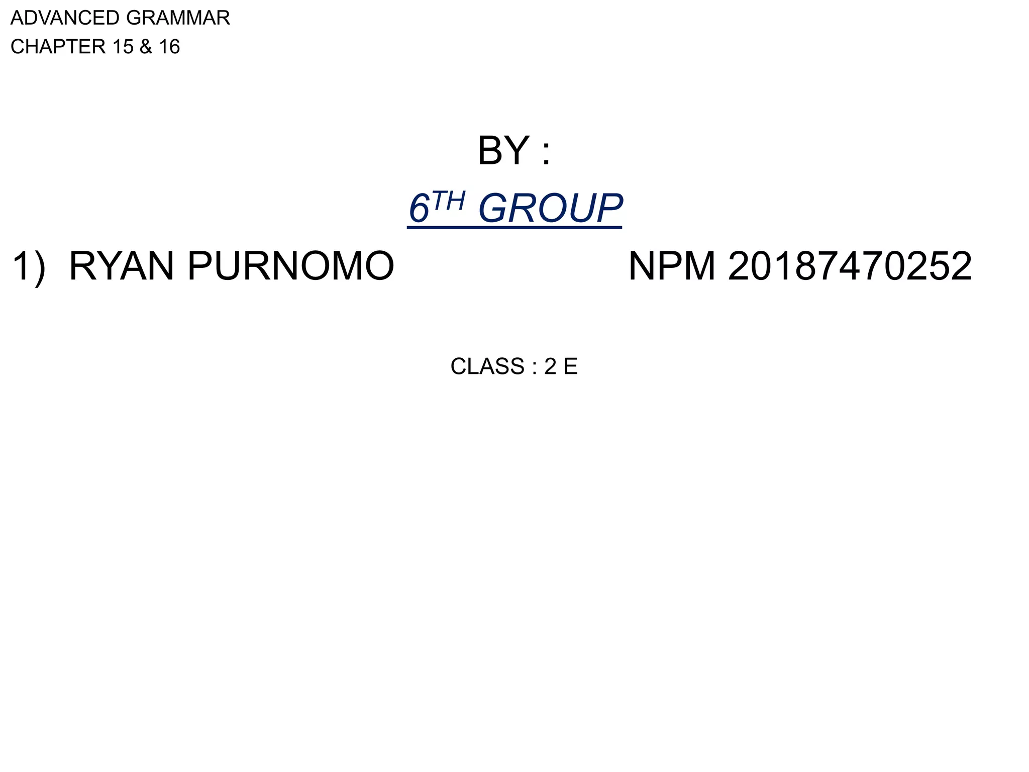 Ppt adv grammar | PPT