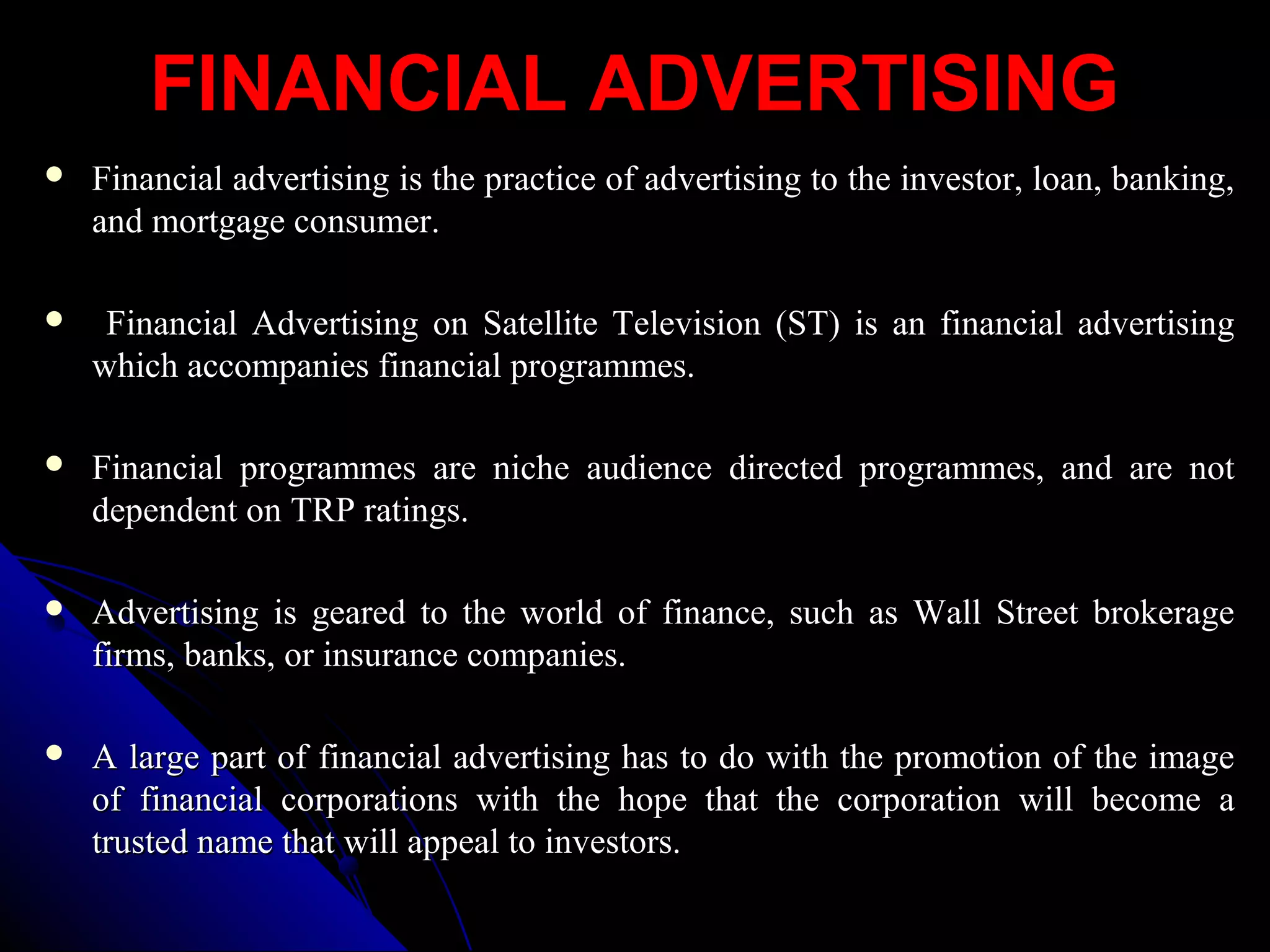 Financial Advertising Ppt | PPT
