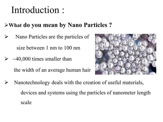 introduction to silver nanoparticles and characterization | PPTX | Chemistry | Science