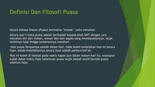 Ppt agama islam 3 bab puasa | PPTX