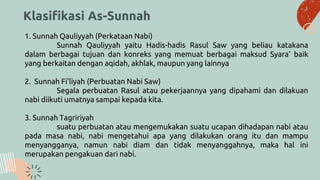 Sumber ajaran islam as-sunnah .......... | PPTX