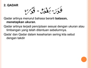 PPT AGAMA QADA dan QADAR Kuliah S1 Kesehatan Masyarakat | PPT