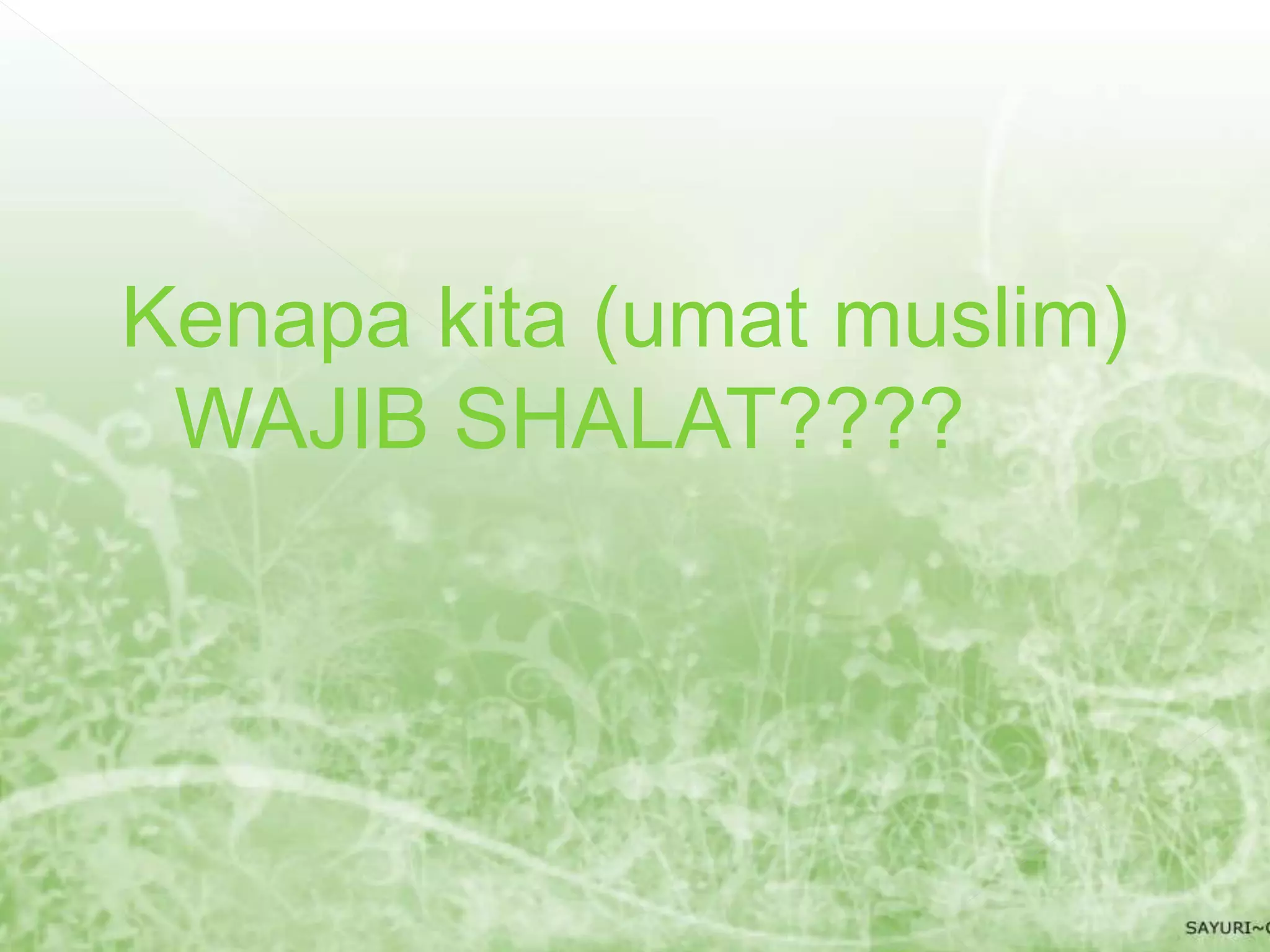 Ppt agama syarat rukun shalat | PPTX
