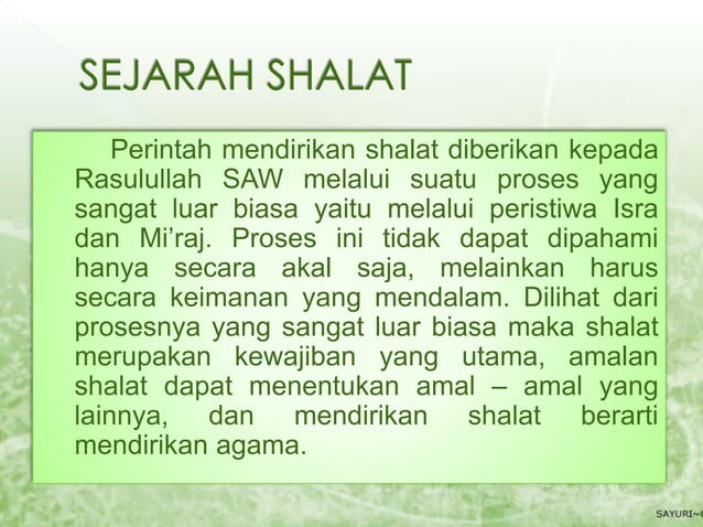 Ppt agama syarat rukun shalat | PPTX