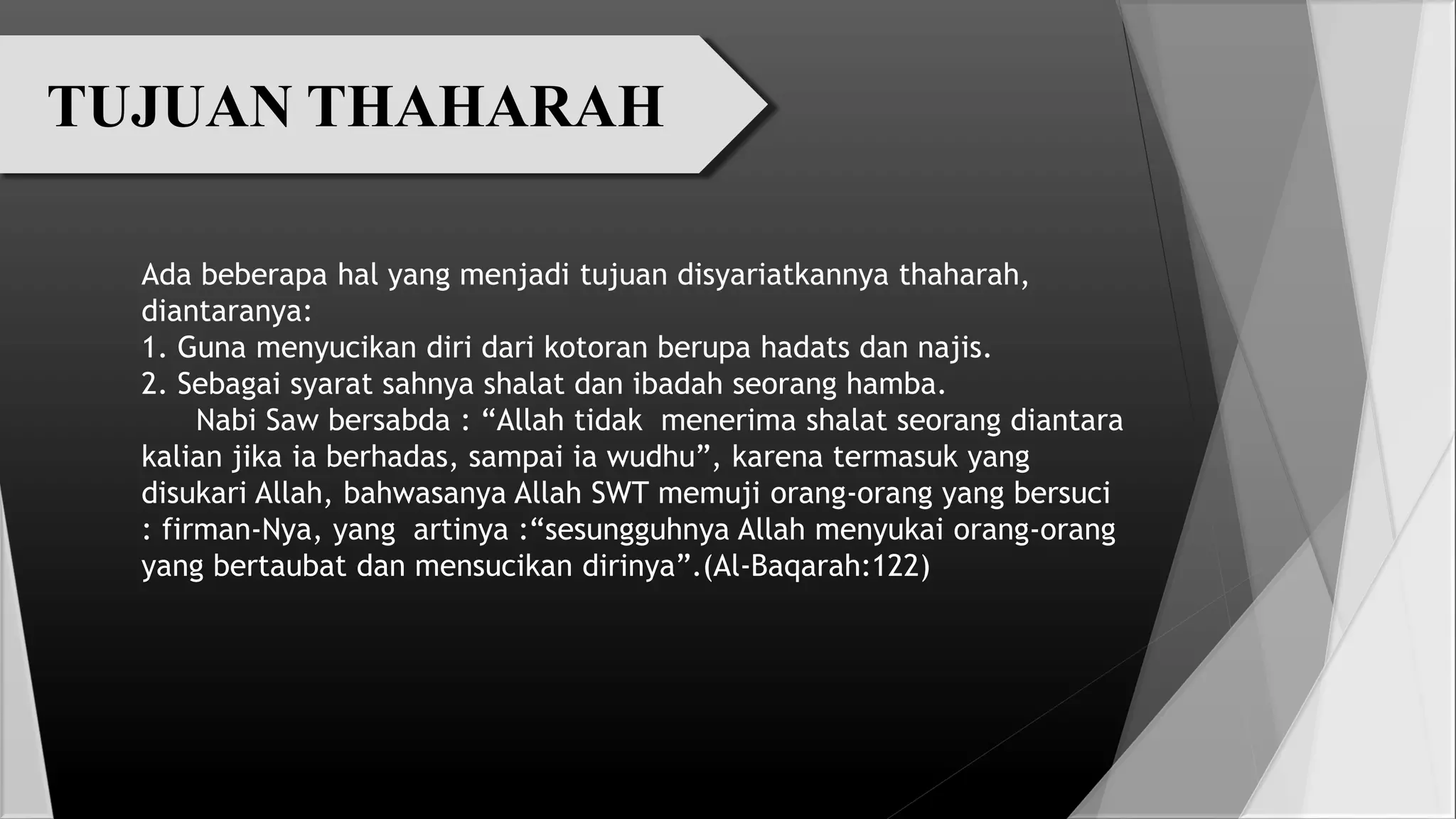 PPT Agama Islam III Thaharah | PDF