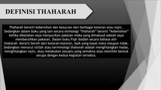 PPT Agama Islam III Thaharah | PDF