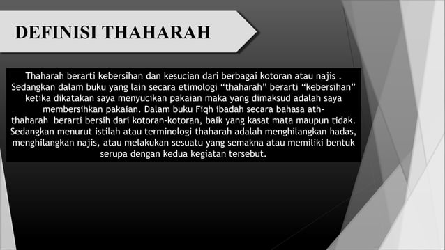 PPT Agama Islam III Thaharah | PDF