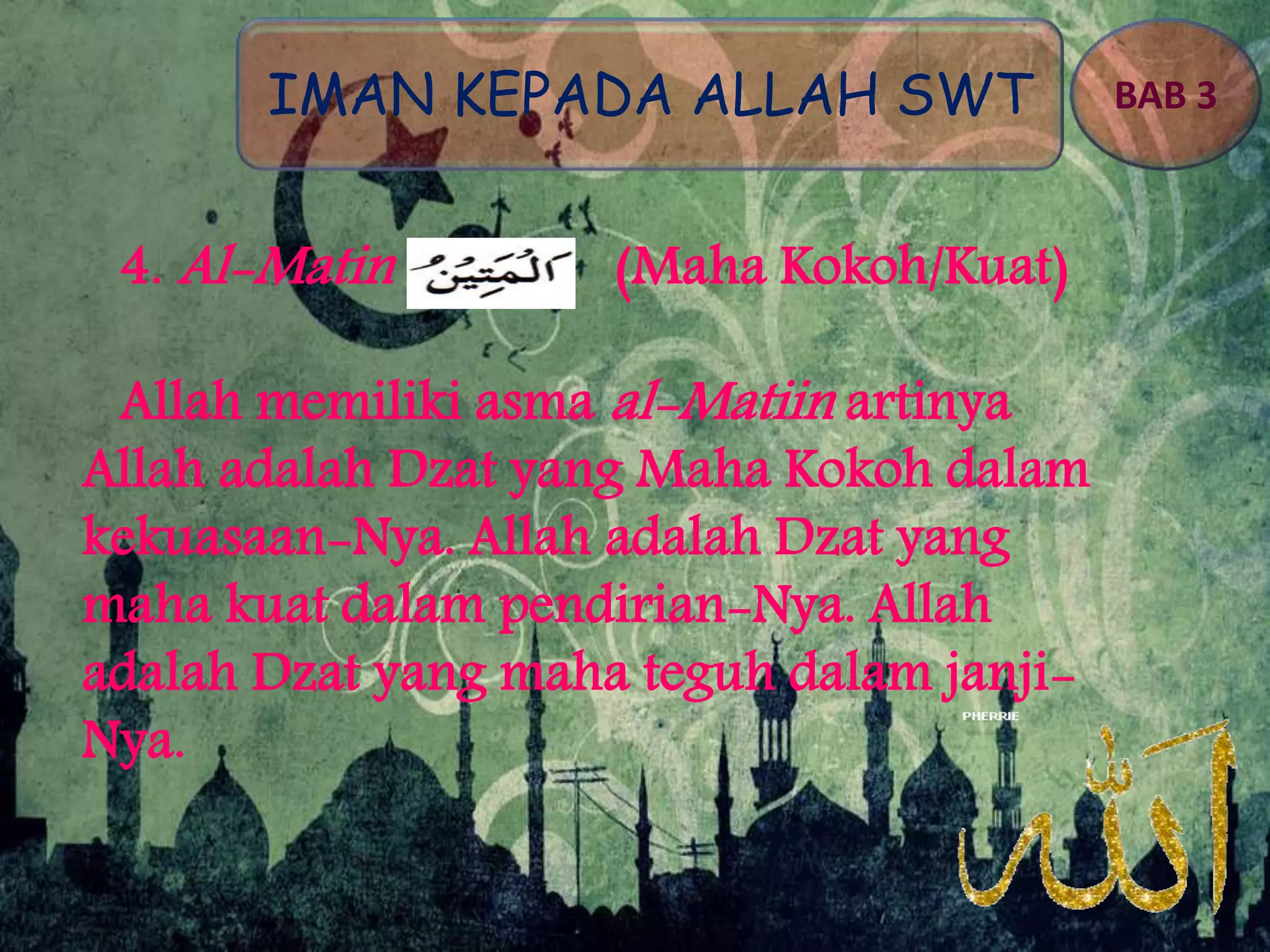 IMAN KEPADA ALLAH SWT | PPTX