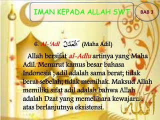 IMAN KEPADA ALLAH SWT | PPTX