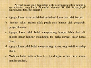 Ppt agregat kasar | PPTX