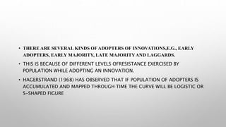 HEGERSTRAND MODEL OF AGRICULTURE INNOVATION DIFFUSION | PPTX