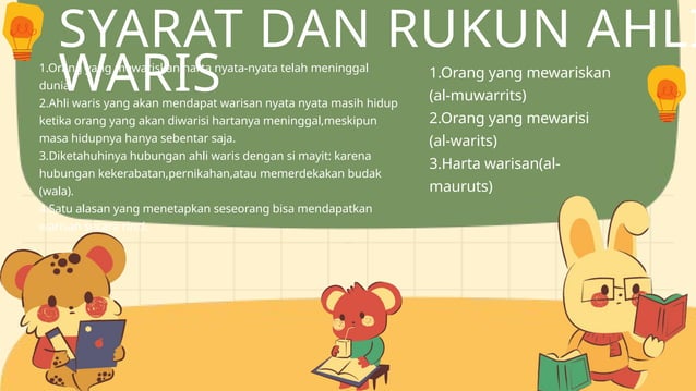 PPT Mapel Fikih MA Kelas XI Materi: Ahli Waris.pptx