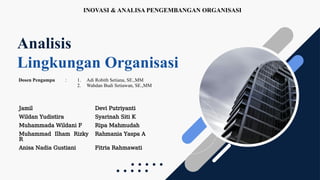 PPT AIPO.pptx analisis lingkungan organisasi | PPT