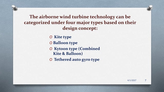 AIRBORNE WIND TURBINE SYSTEM | PPTX | Technology & Computing