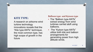 AIRBORNE WIND TURBINE SYSTEM | PPTX