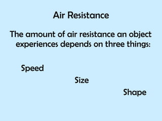 Ppt Air Resistance | PPT