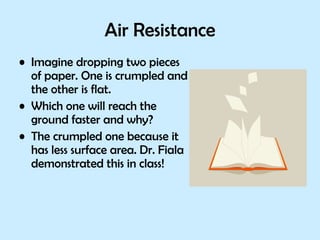 Air Resistance Paper