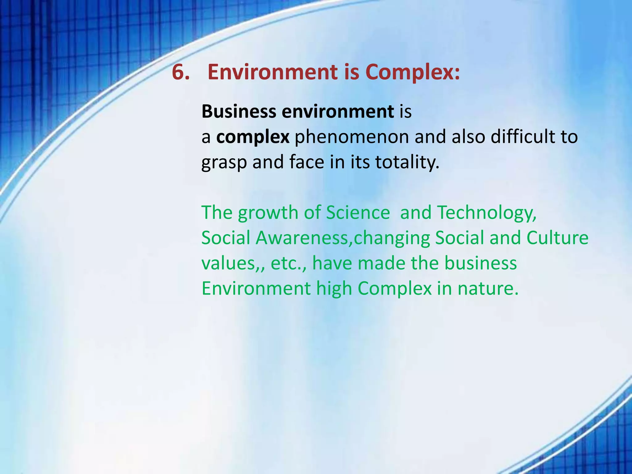 characteristic of business environment | PPT