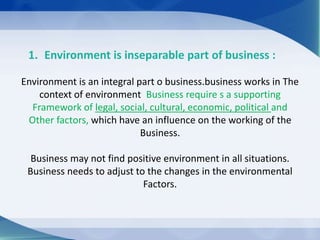 characteristic of business environment | PPT