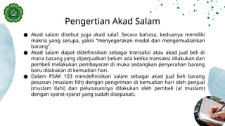 Akad Salam (Akuntansi Syariah) kelompok 9 | PPTX
