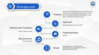 Rancang bangun smart bell untuk sistem monitoring tamu | PPT