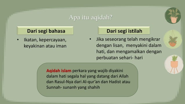 PPT AKIDAH ISLAM KEL.2.pptx MUHAMMADIYAH | PPTX
