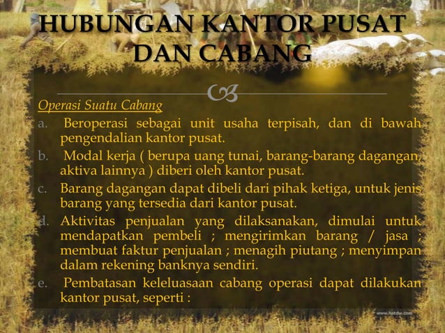 AKL 1 (perbedaan agen dan cabang) | PPTX