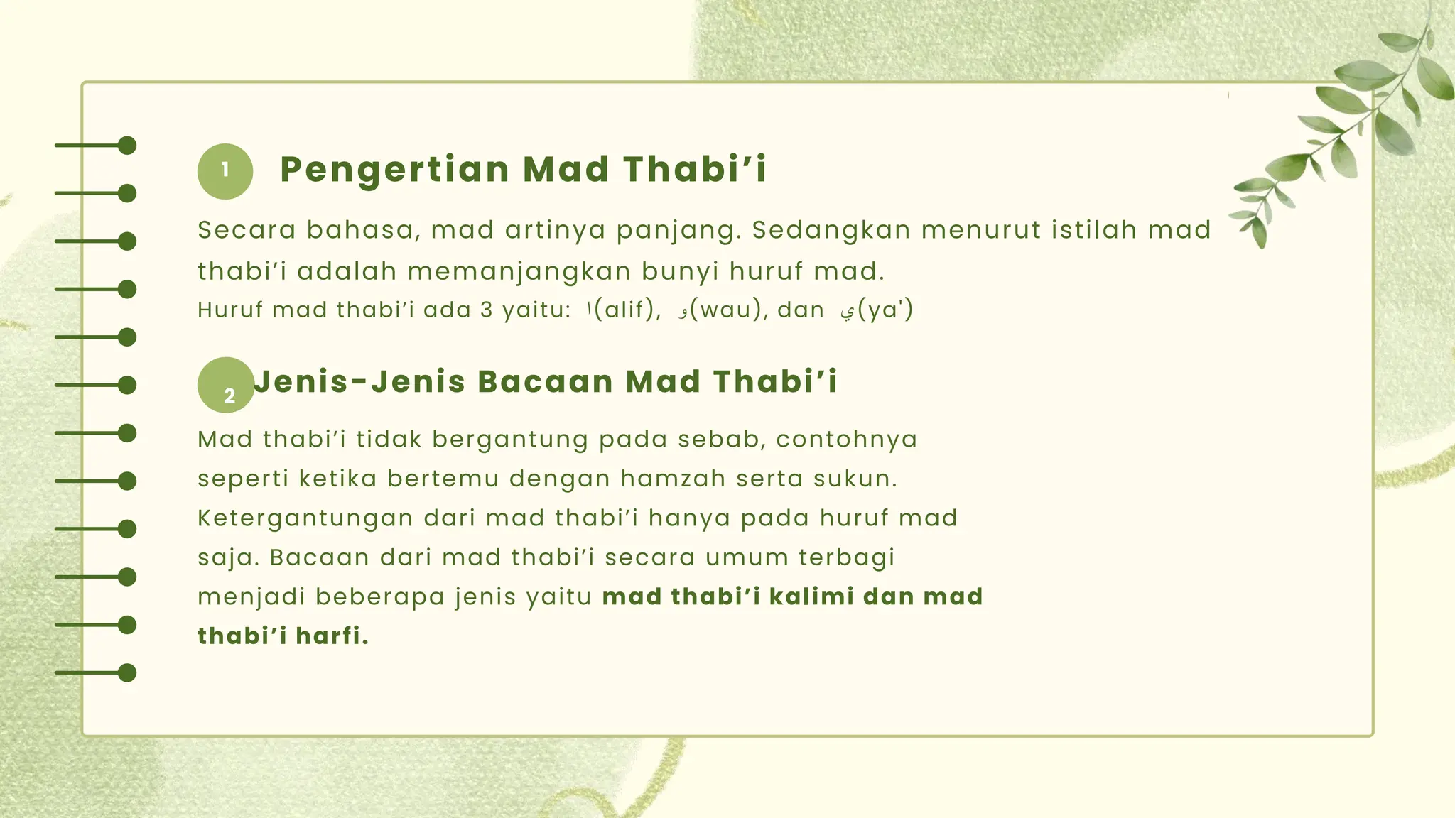 PPT AL-QUR'AN HADITS KLAS 7 BAB MAD THABI'I.pptx