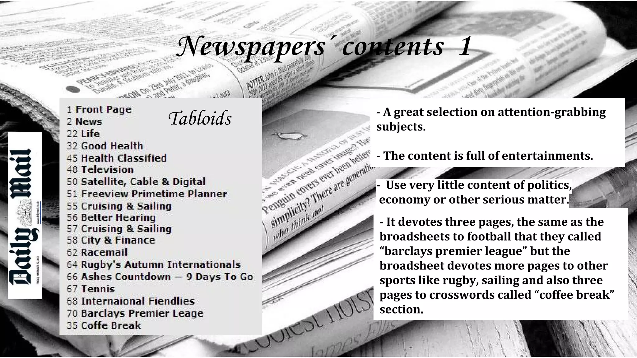 Ppt, alberto artiles mendoza tabloids & broadsheets | PPT