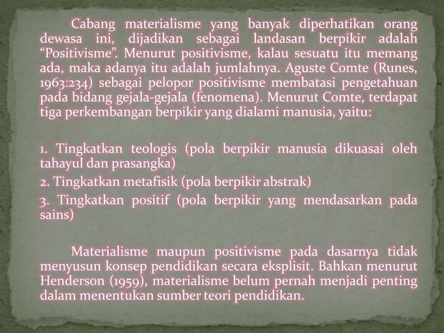 Filsafat Materialisme | PPTX