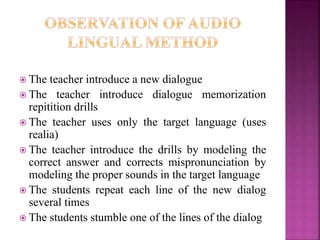 The Audio Ligual Method Observation | PPTX